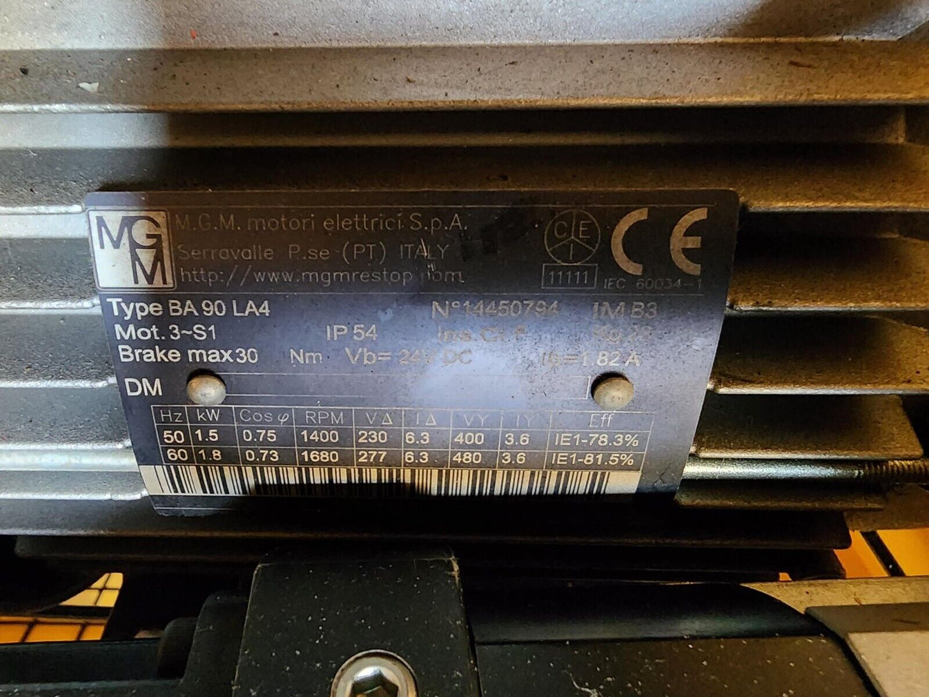 MGM ELECTRIC MOTOR BA 90 LA4 – Amada Surplus